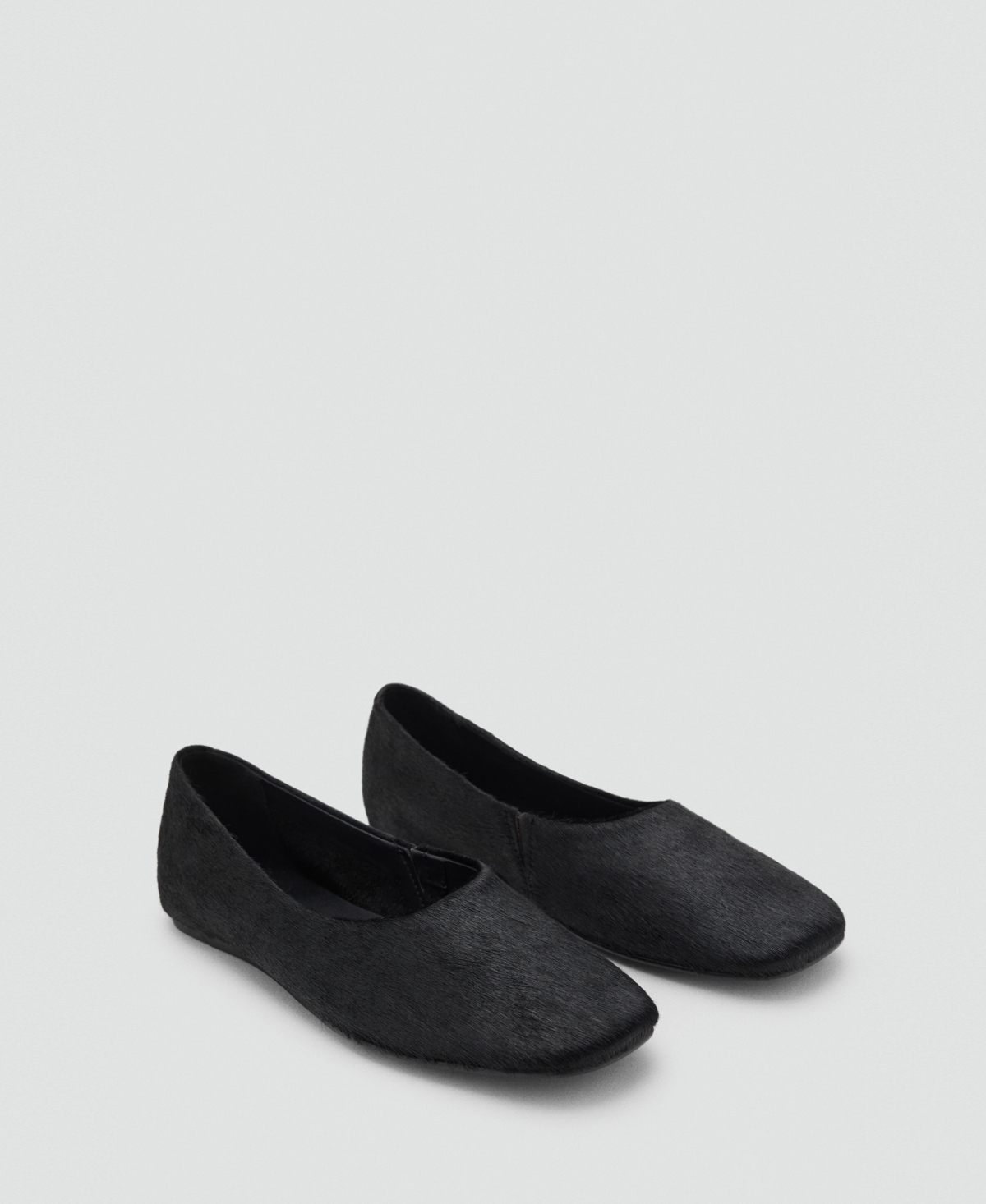 Click here for Mango Womens Leather And Fur-Effect Shoes - Black prices