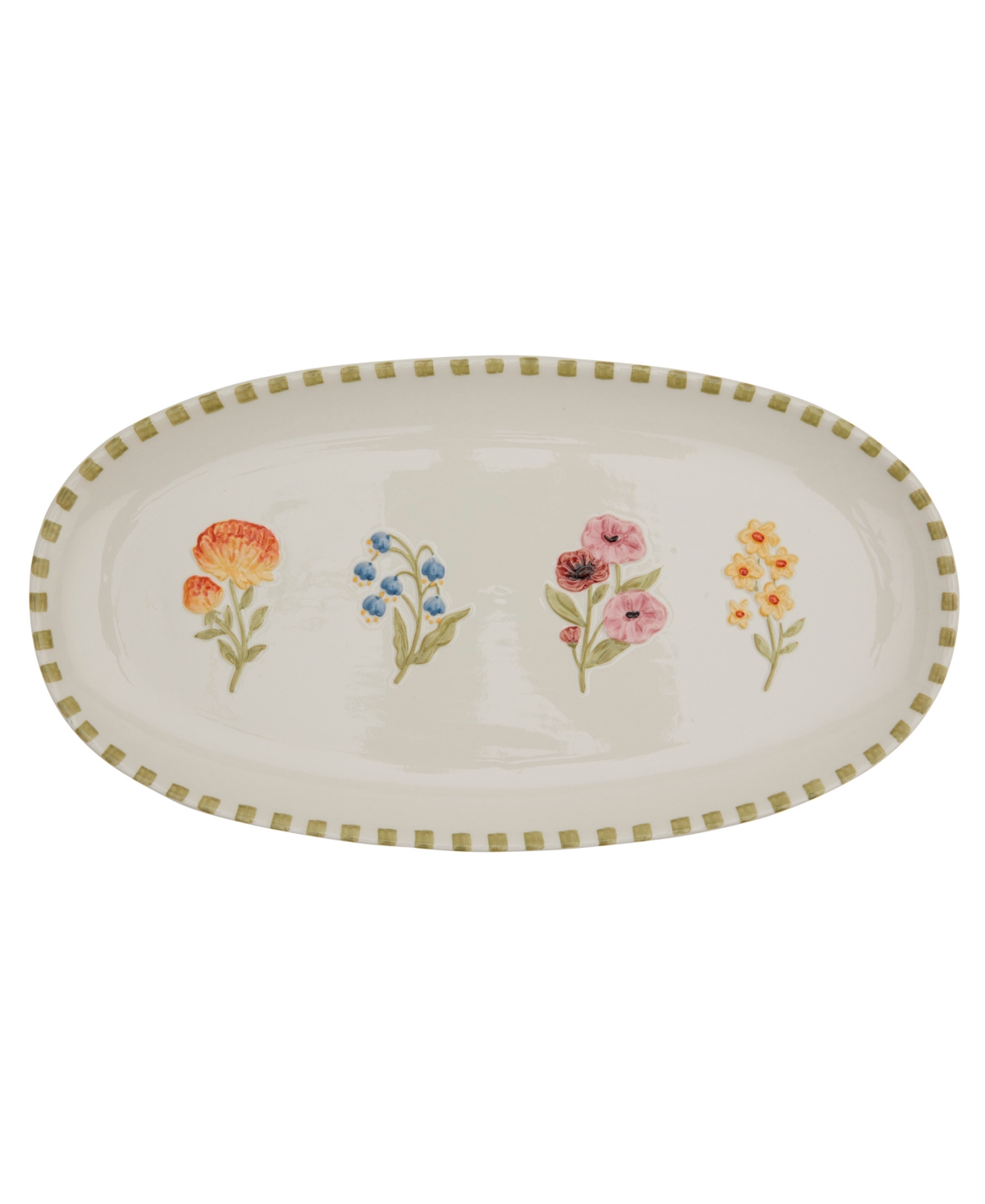 Click here for Haven 14.5 Floral Oval Platter - Ivory prices