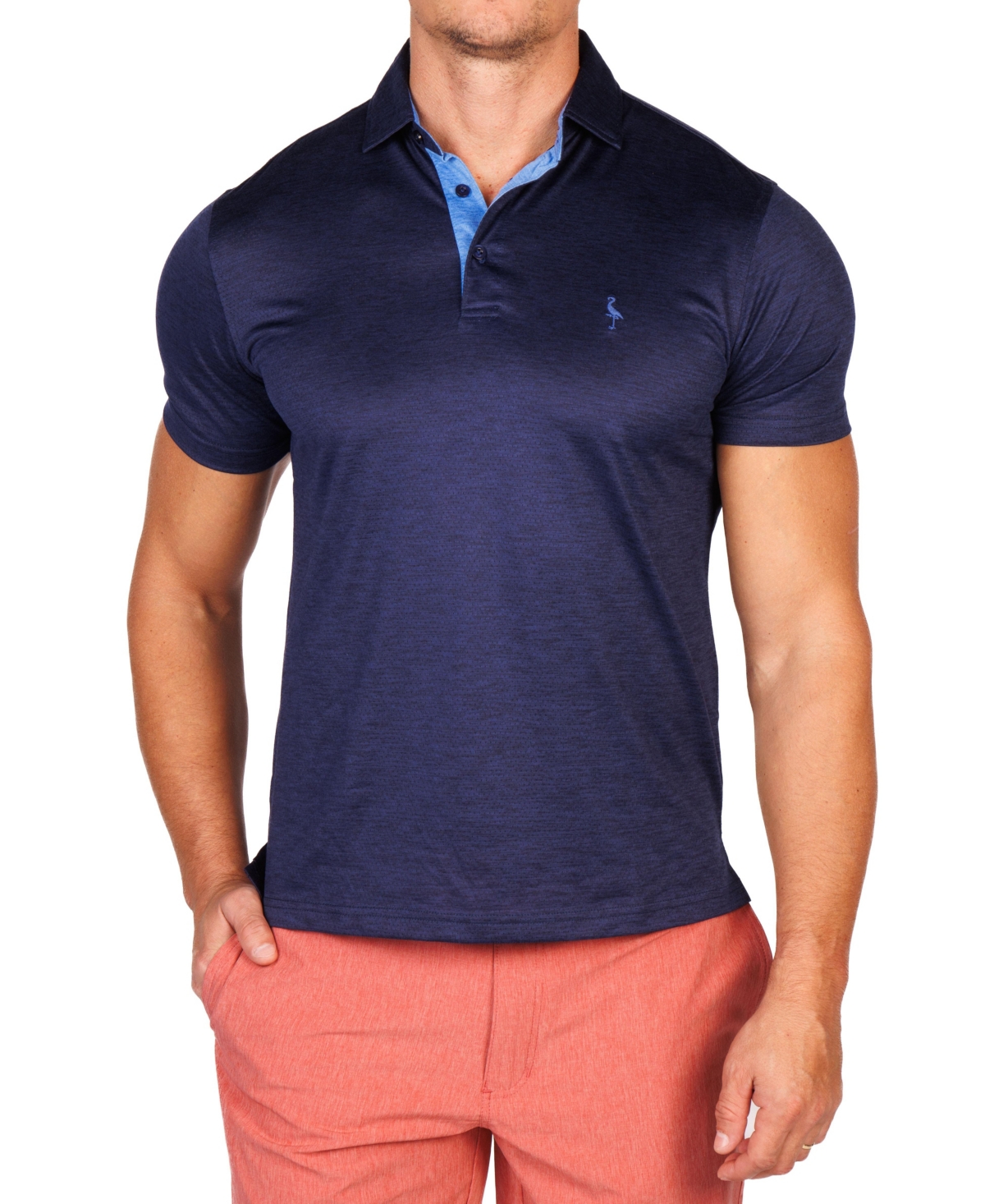 Click here for TailorByrd Mens Melange Mesh Performance Polo shir... prices