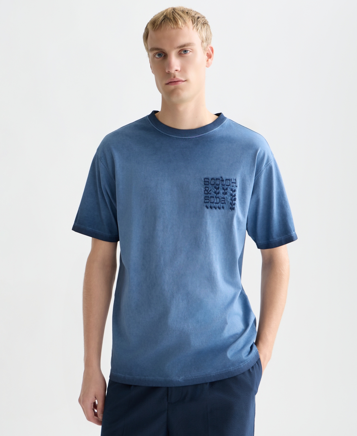 Click here for Scotch & Soda Mens Embroidered Artwork Short-Sleev... prices