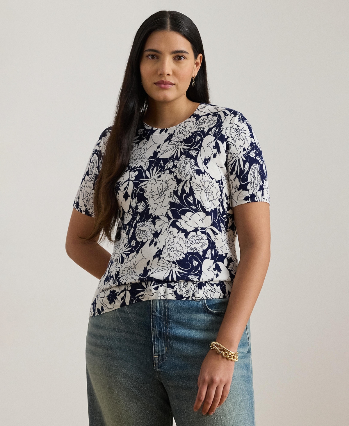 Click here for Lauren Ralph Lauren Plus Size Floral Short-Sleeve... prices