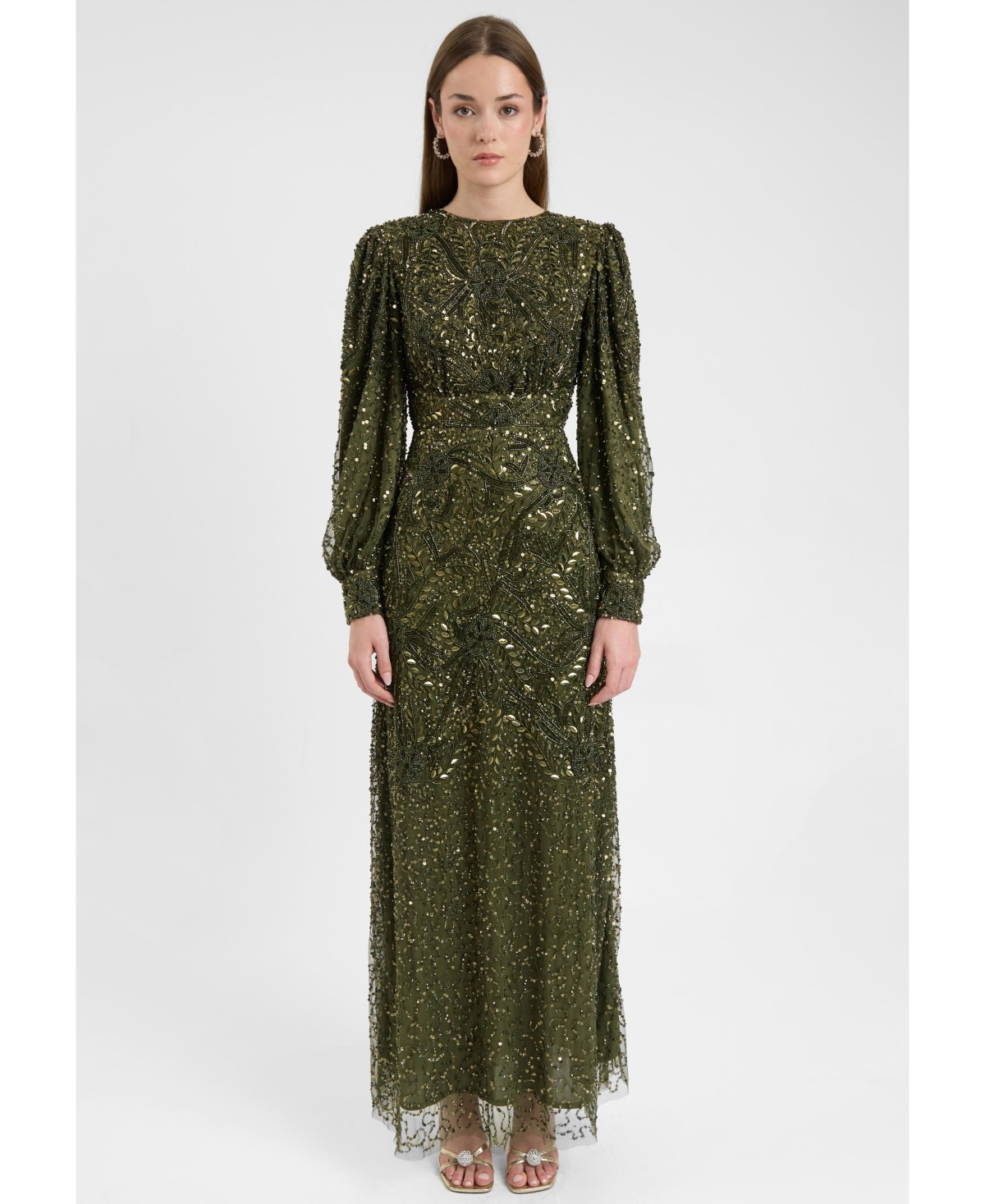 Click here for Maryisa Womens Modest Embellished Sequin Beaded Dr... prices