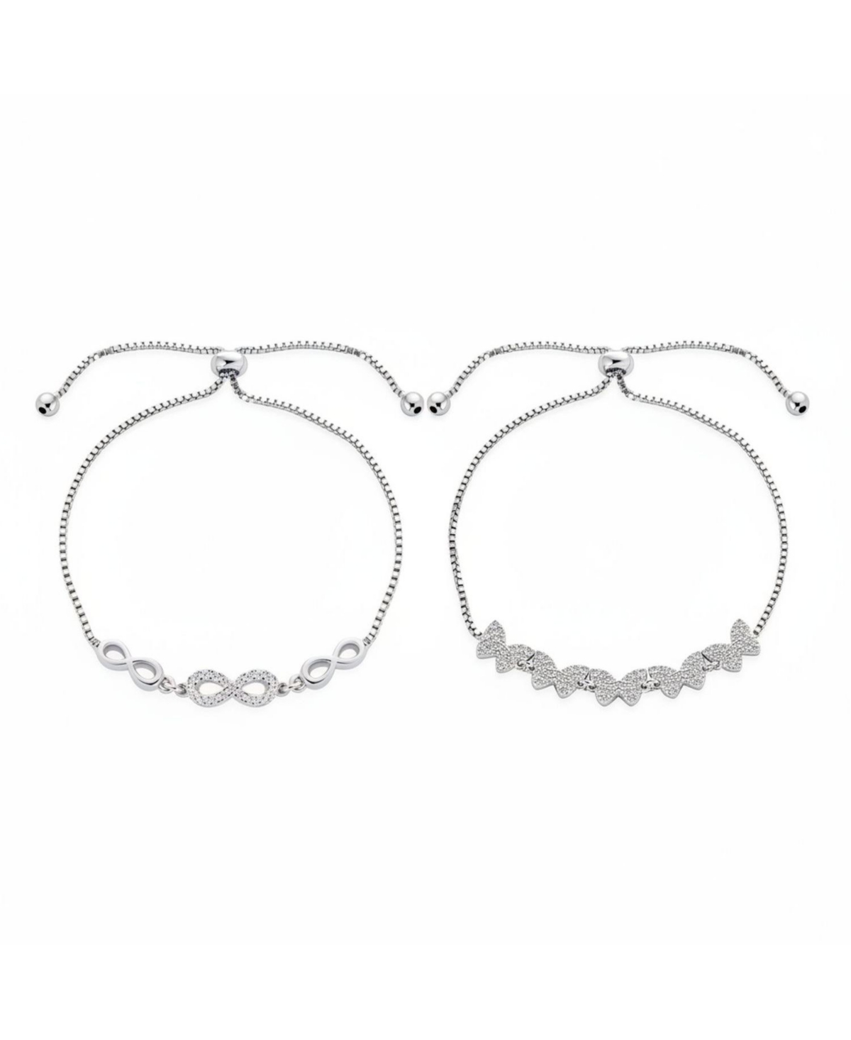 Click here for Bling Jewelry Set of 2 Cz Butterfly and Love Knot... prices