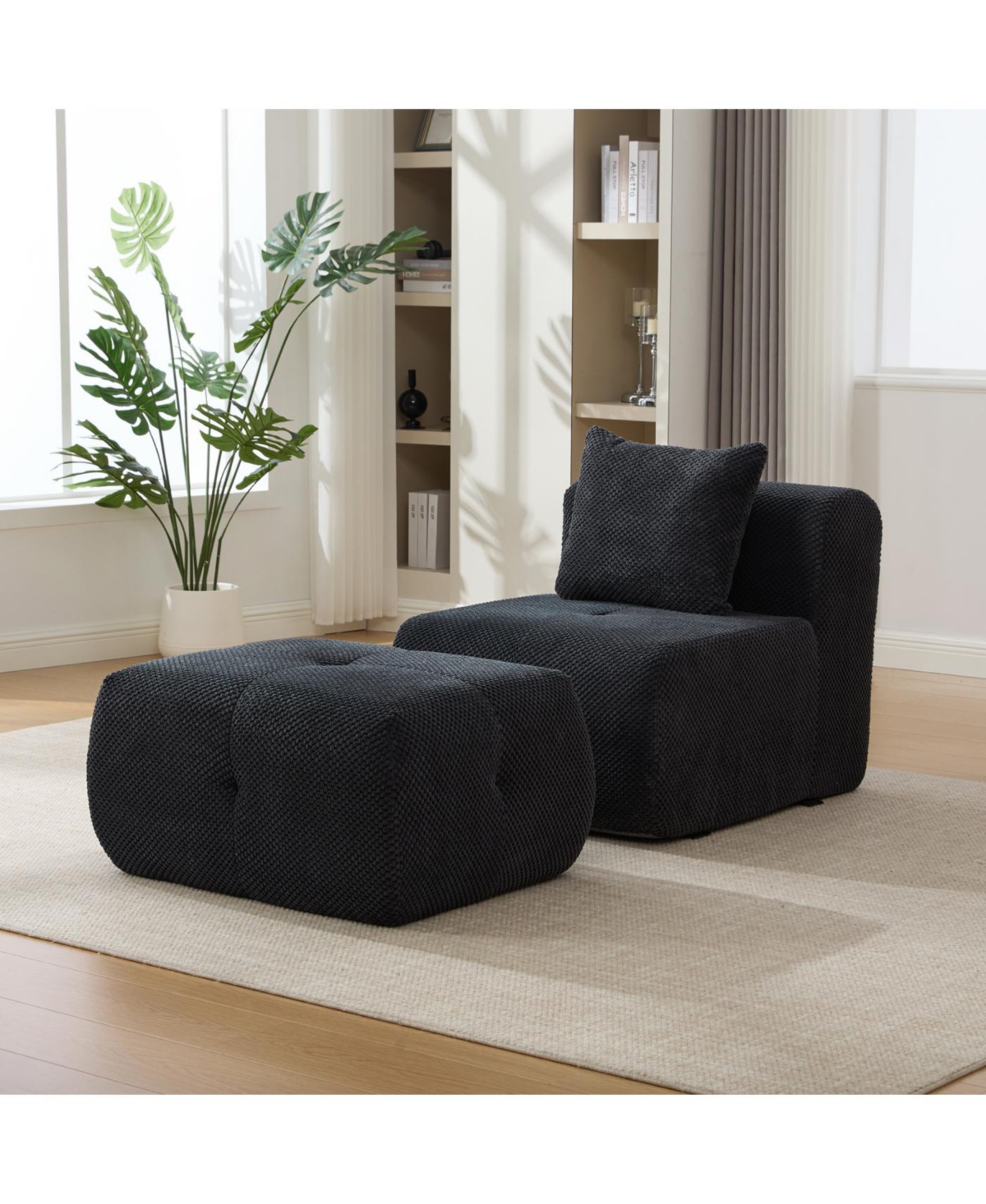Click here for Streamdale Modular Cloud Armless Chair with Ottoma... prices