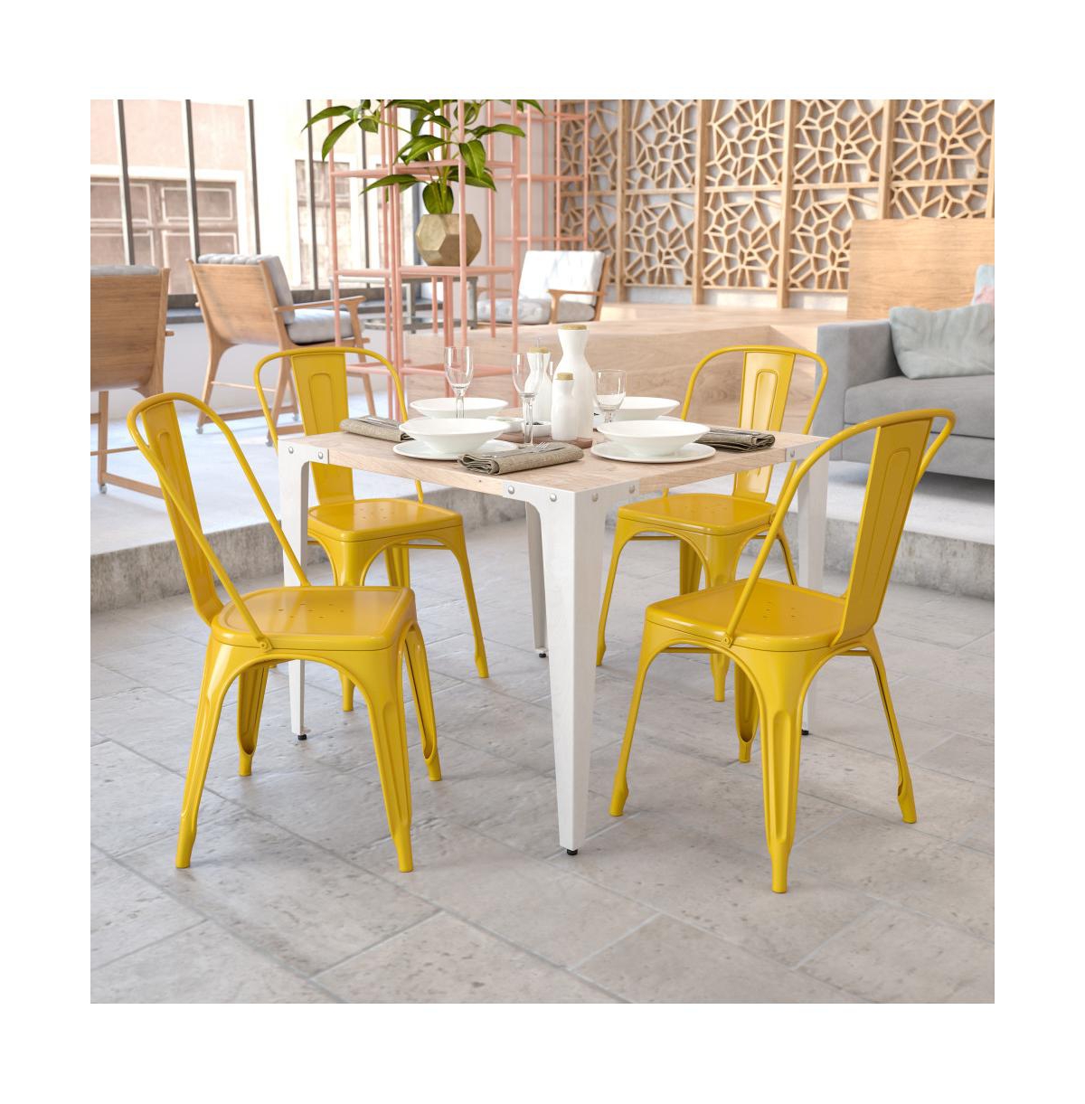 Click here for Emma+Oliver Commercial Grade 4 Pack Metal Indoor-O... prices