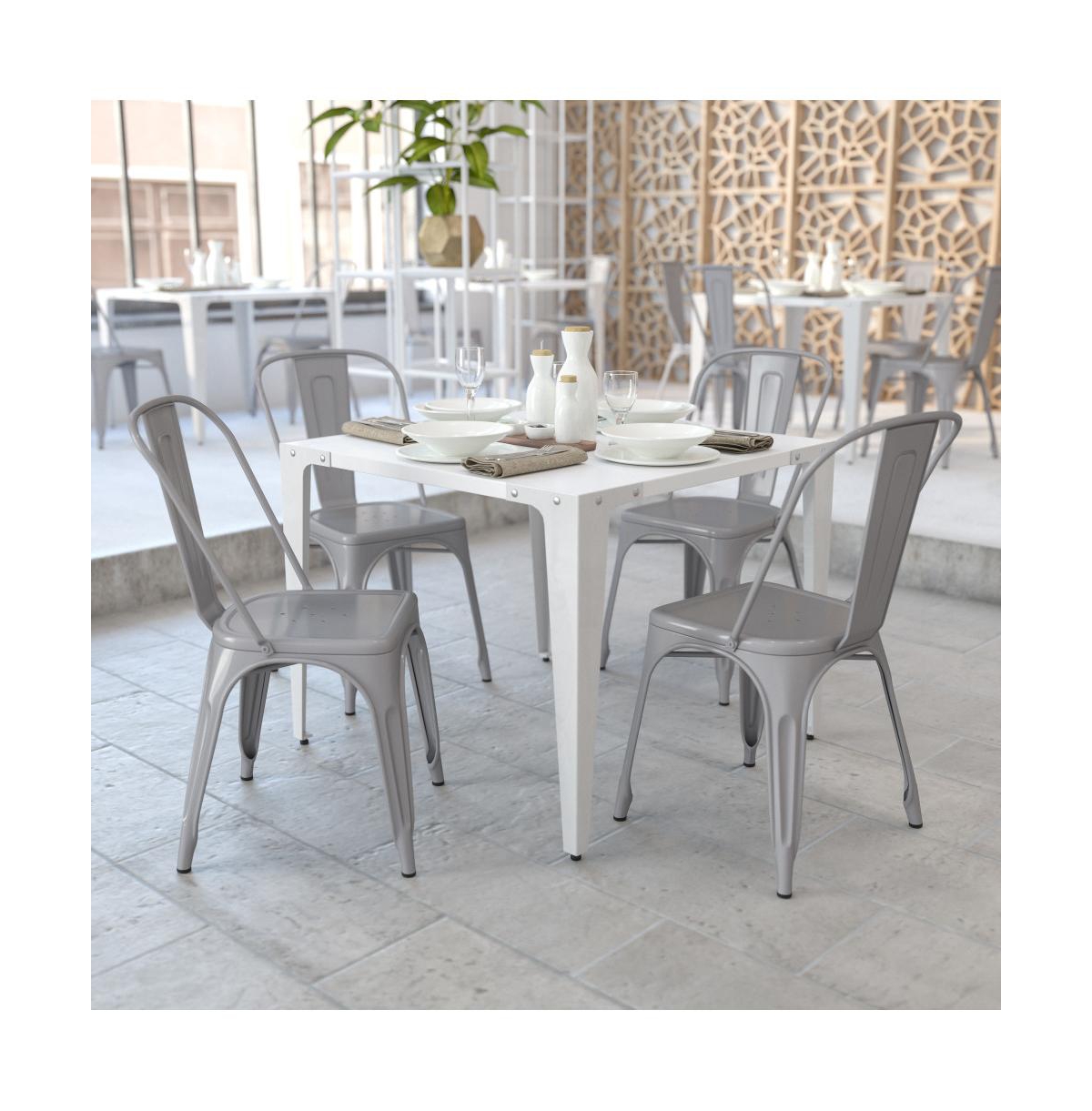 Click here for Emma+Oliver Commercial Grade 4 Pack Metal Indoor-O... prices