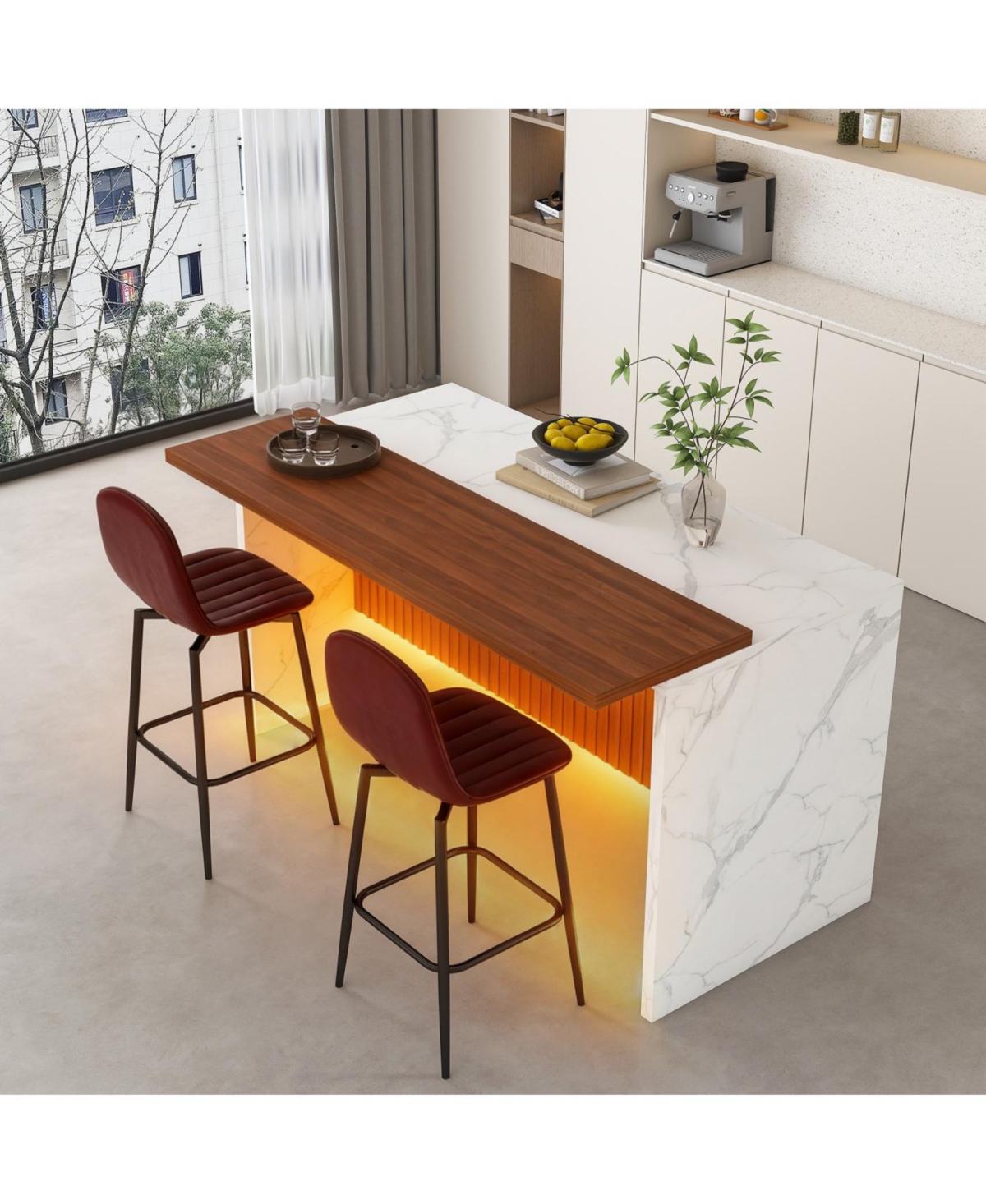 Click here for Streamdale Furniture Modern Kitchen Island Set wit... prices