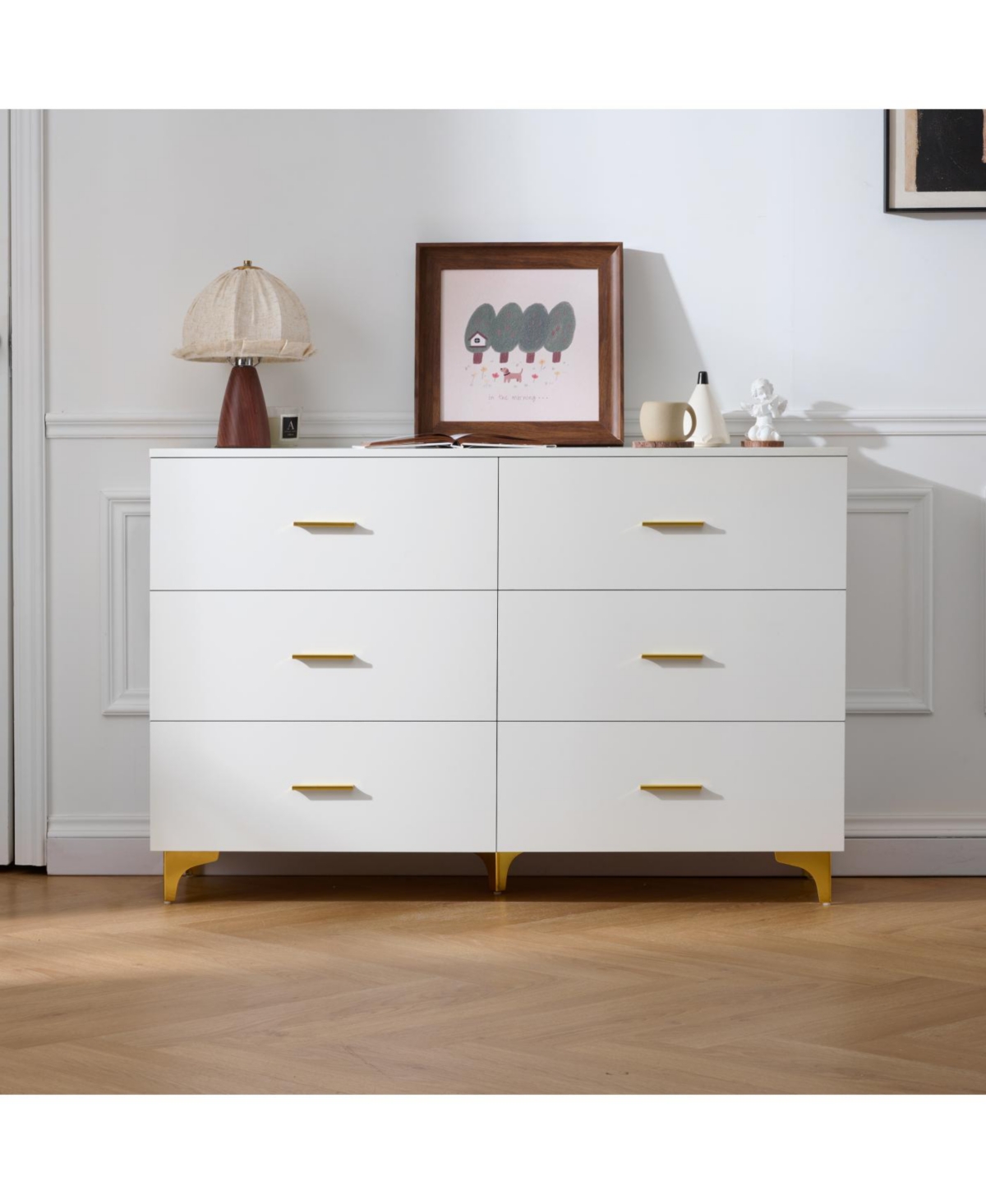 Click here for Streamdale Furniture Six drawers  golden straight... prices