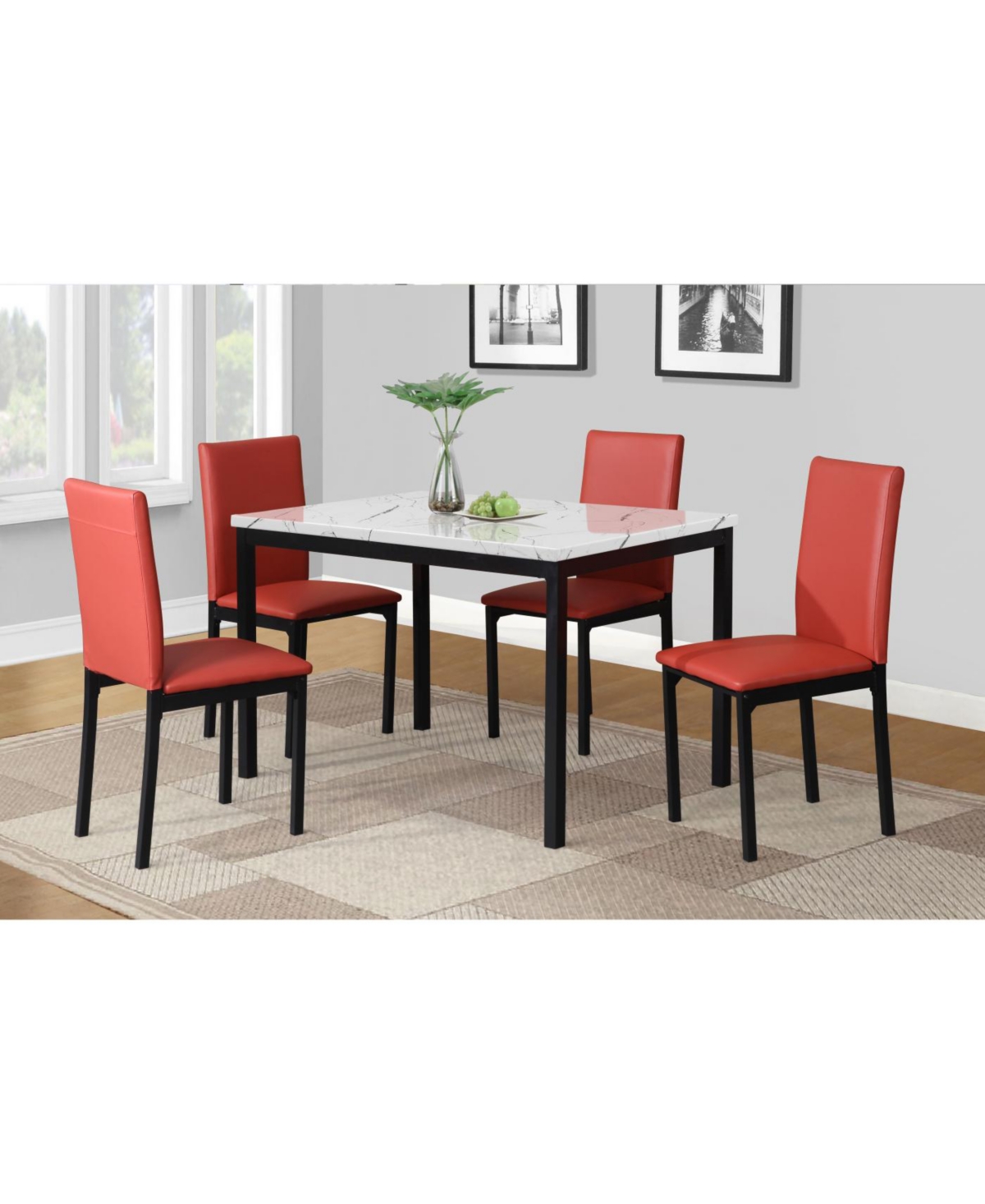 Click here for Streamdale Furniture 5-Piece Metal Dinette Set wit... prices
