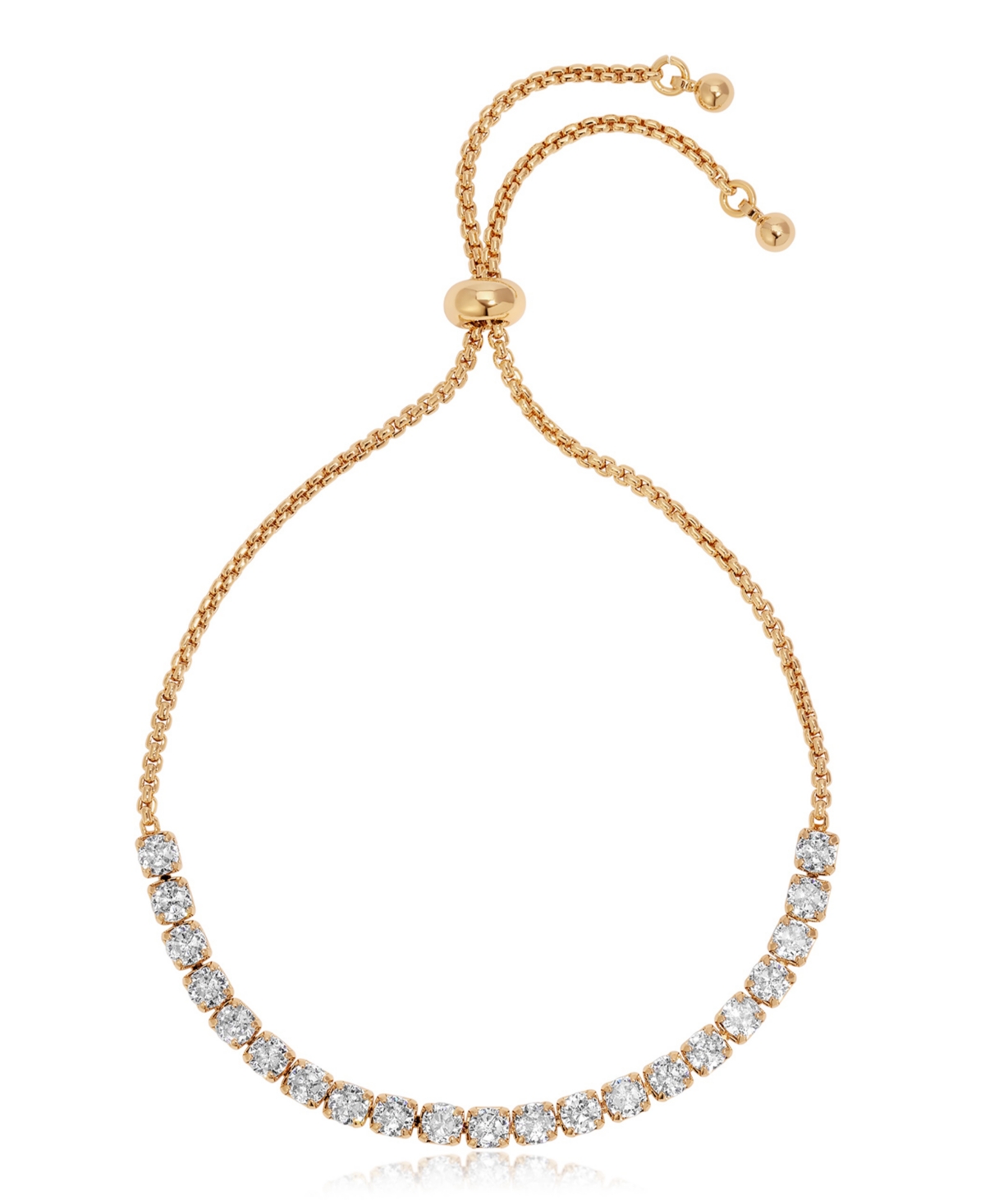 Click here for Ettika Adjustable Dainty Crystal Bracelet - Gold prices