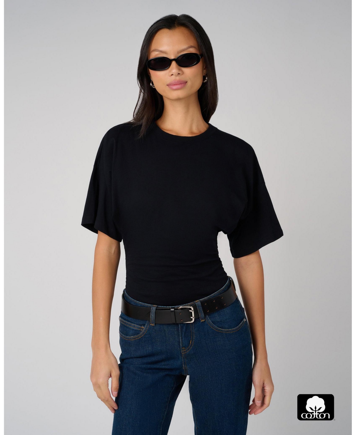 Click here for WeWoreWhat Womens Cinched T-Shirt Bodysuit - Black prices