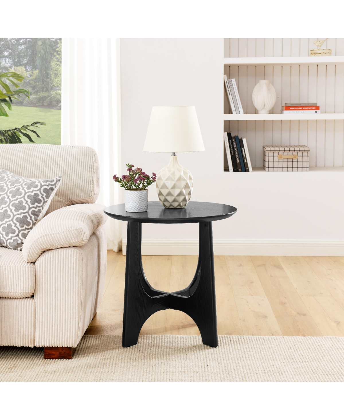 Click here for sumyeg 25 Inch Round Wooden End Table and Side Tab... prices