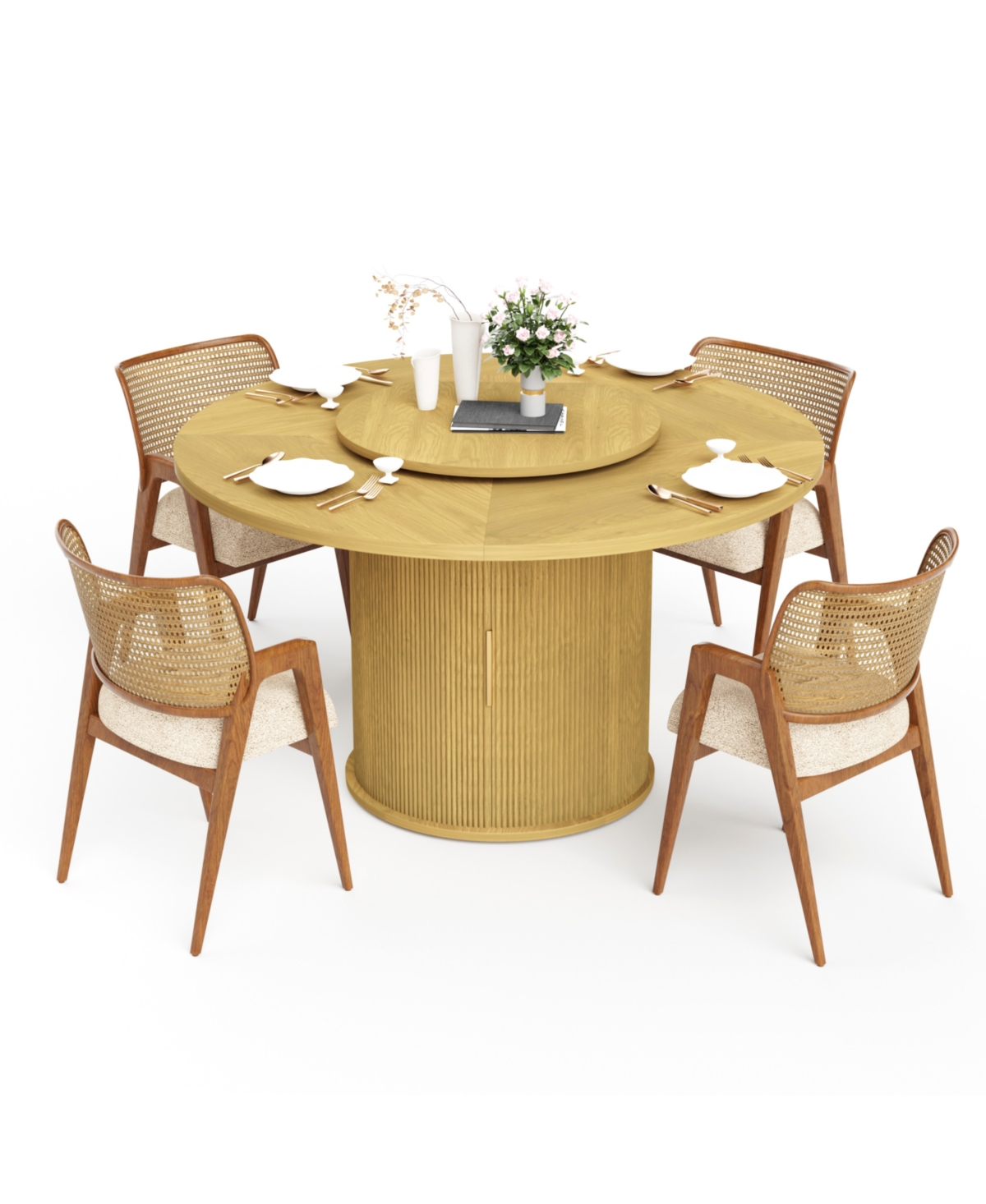 Click here for Streamdale Furniture 55" Round Dining Table f... prices