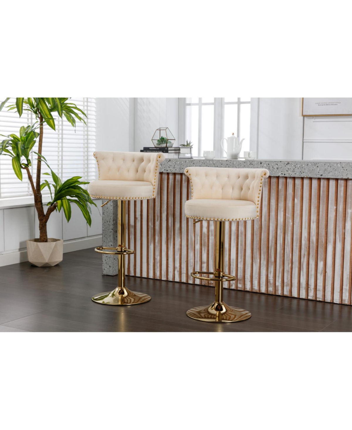 Click here for Streamdale Furniture Velvet 360 Rotating Bar Chair... prices