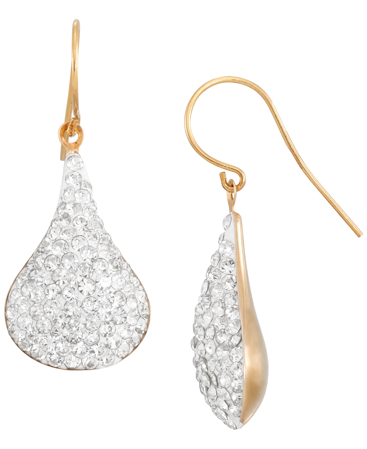 Click here for Macys Pave Crystals Teardrop Dangler Earrings in 1... prices