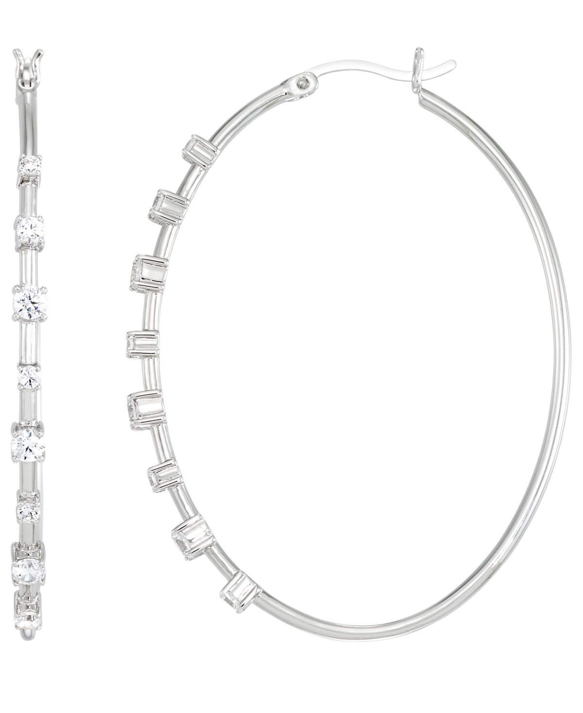 Click here for Macys Cubic Zirconia (2 ct. t.w.) Hoop Earrings in... prices
