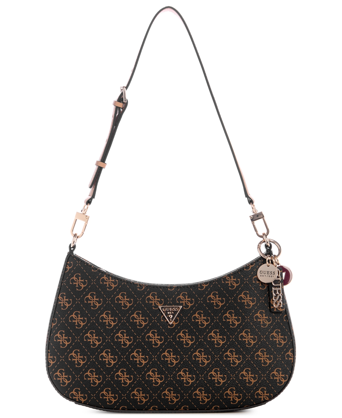 Click here for Guess Noelle Ii Top Zip Small Shoulder Bag - Brown... prices