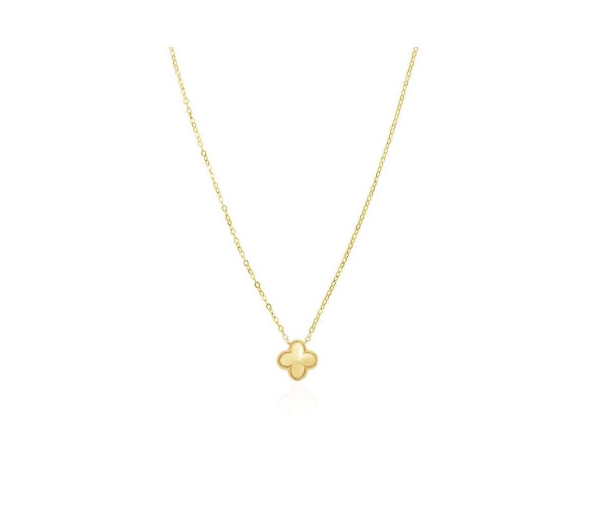 Click here for The Lovery Mini Gold Puffy Clover Necklace 14K Gol... prices