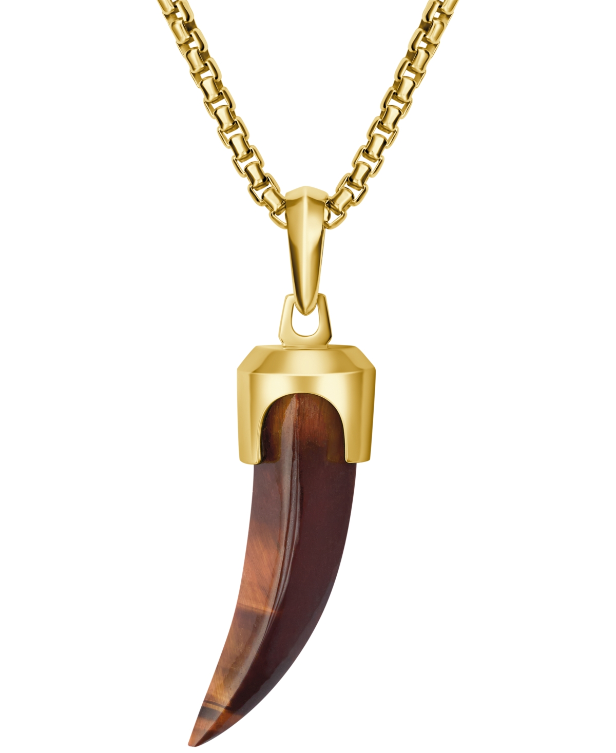 Click here for Bulova Mens Gold Plated Pendant Necklace - Gold-to... prices