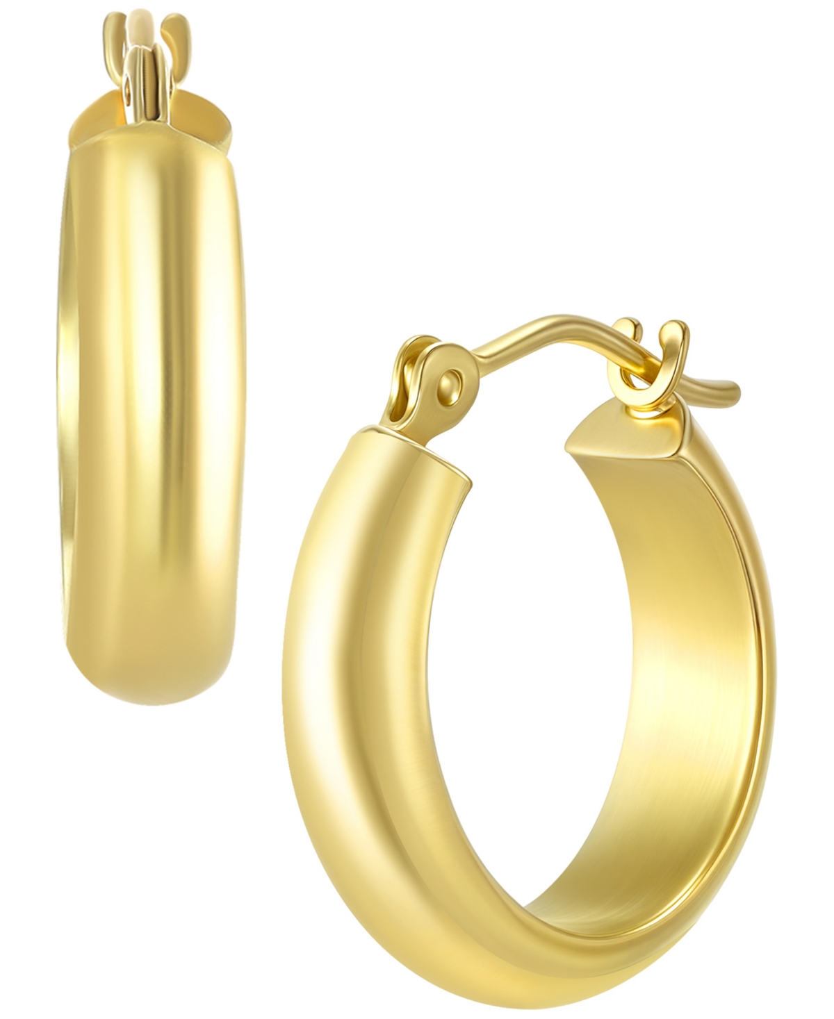 Click here for Macys Wedding Band Polished Hoop Earrings in 18K Y... prices