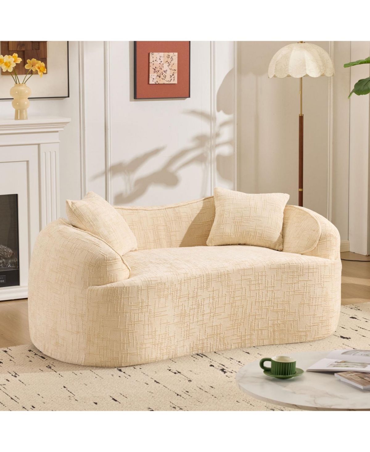Click here for Streamdale Furniture Beige curved two-person compr... prices