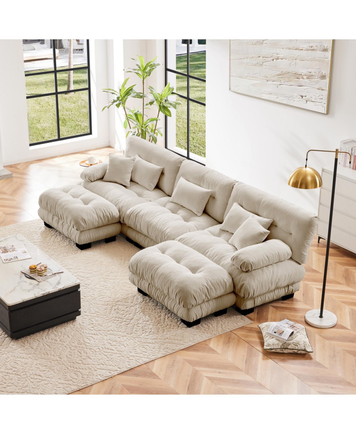 Click here for Streamdale Luxury Modular Sectional Sofa Couch - O... prices