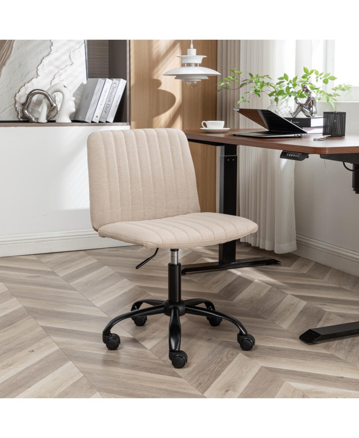 Click here for Streamdale Masar Fabric Swivel Office Chair - Beig... prices