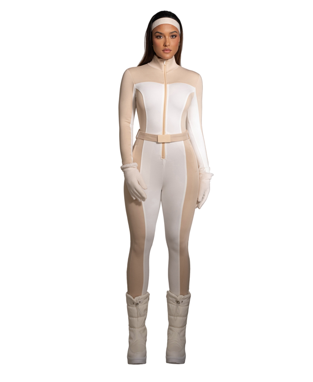 Click here for Jluxlabel Womens Arctic Rush Ski Suit - Beige prices