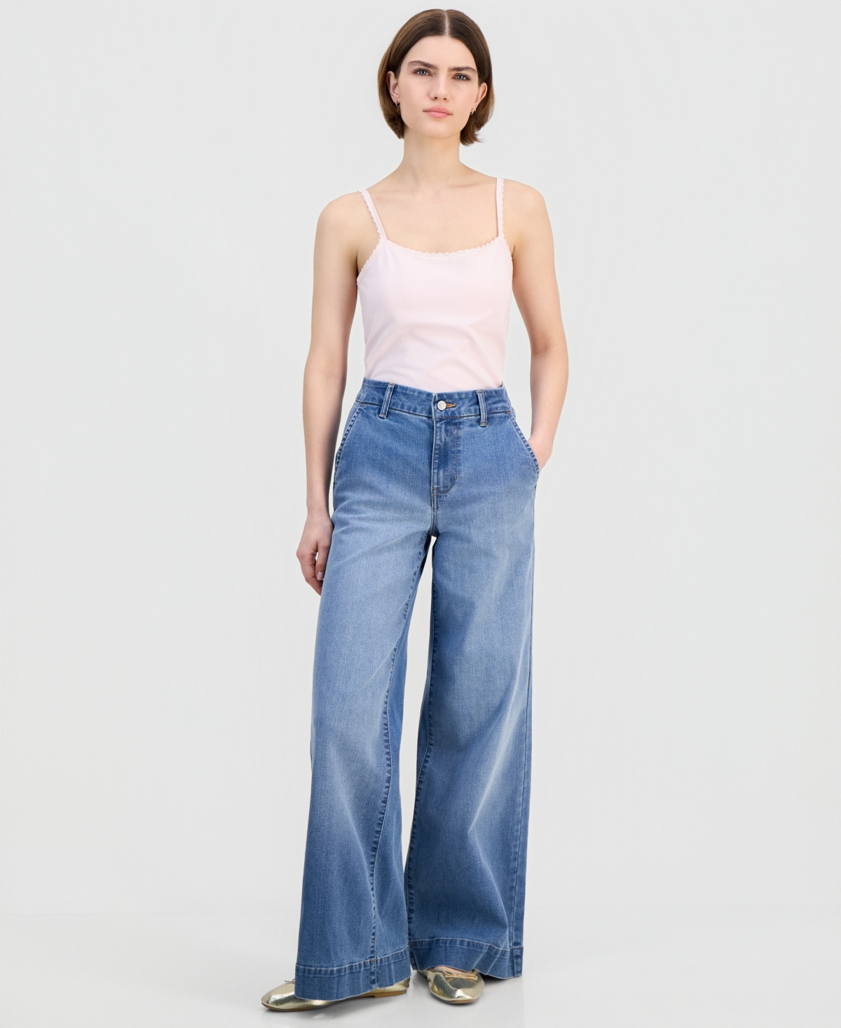 Click here for Celebrity Pink Juniors High-Rise Wide-Leg Trouser... prices