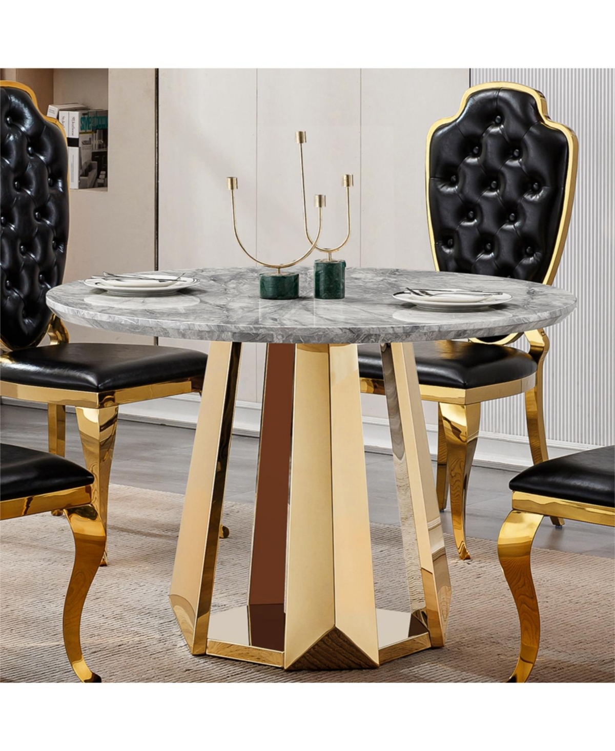 Click here for Streamdale Furniture 47" Round Marble Dining... prices