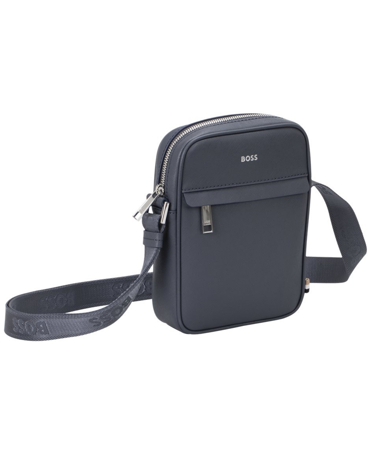 Click here for Hugo Boss Mens Zair Zip Crossbody Bag - Blue prices