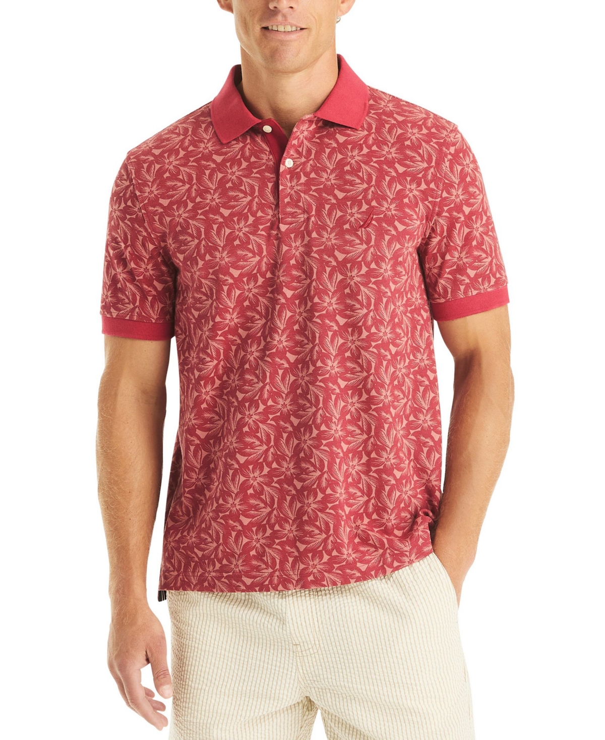 Click here for Nautica Mens Classic-Fit Printed Polo Shirt - Ocea... prices