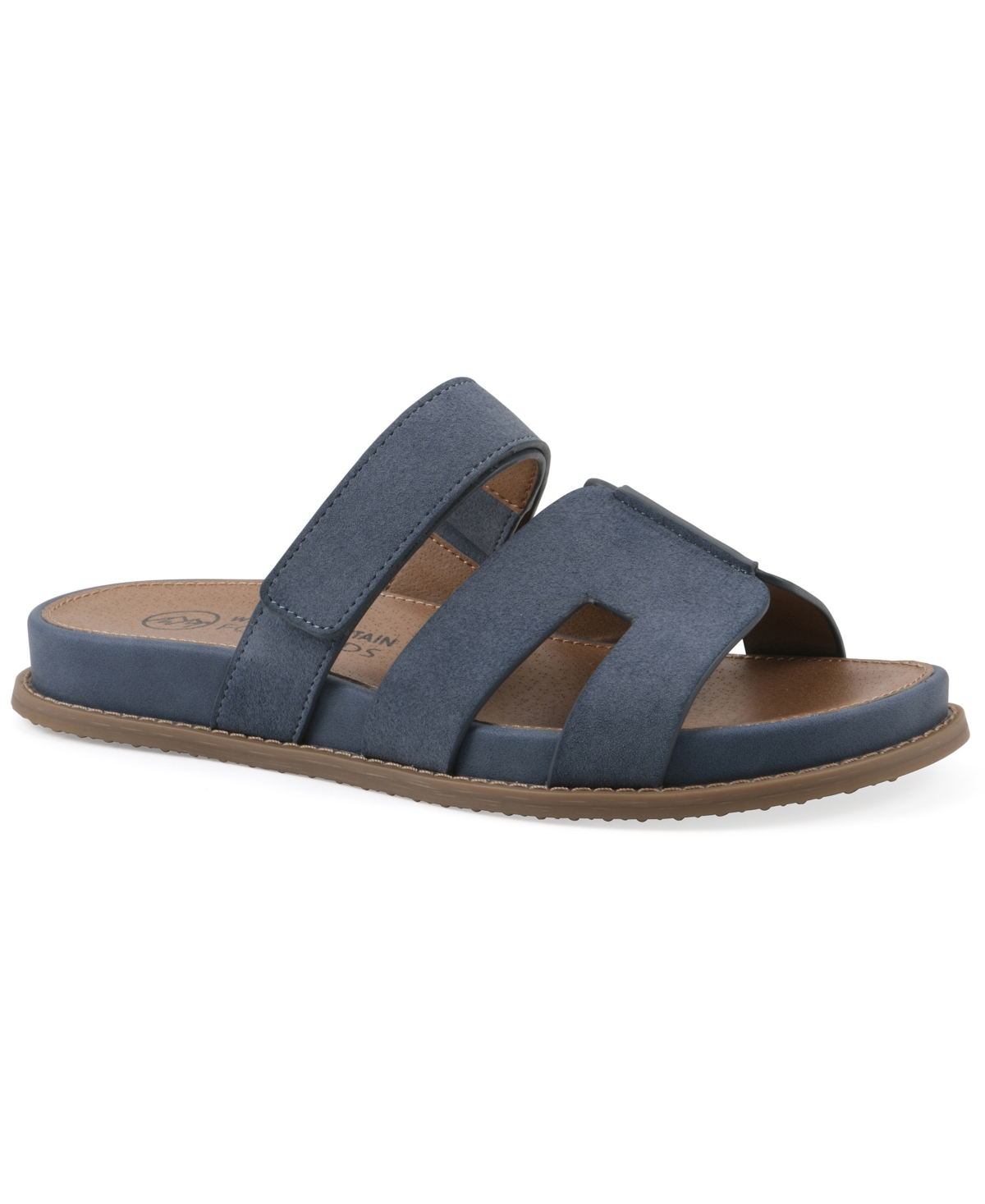 Click here for White Mountain Womens Mazi Footbed Sandal - Blue R... prices