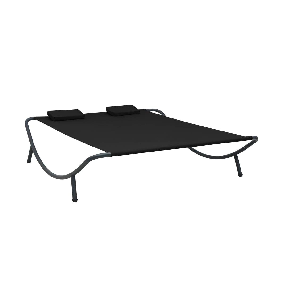 Click here for vidaXL Sun Lounger Oxford Fabric  Polyester  Steel... prices