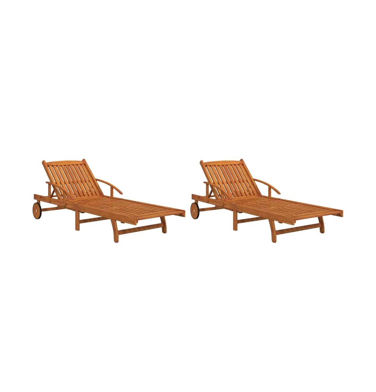 Click here for vidaXL 2-Pc. Solid Acacia Wood Sun Lounger Set prices