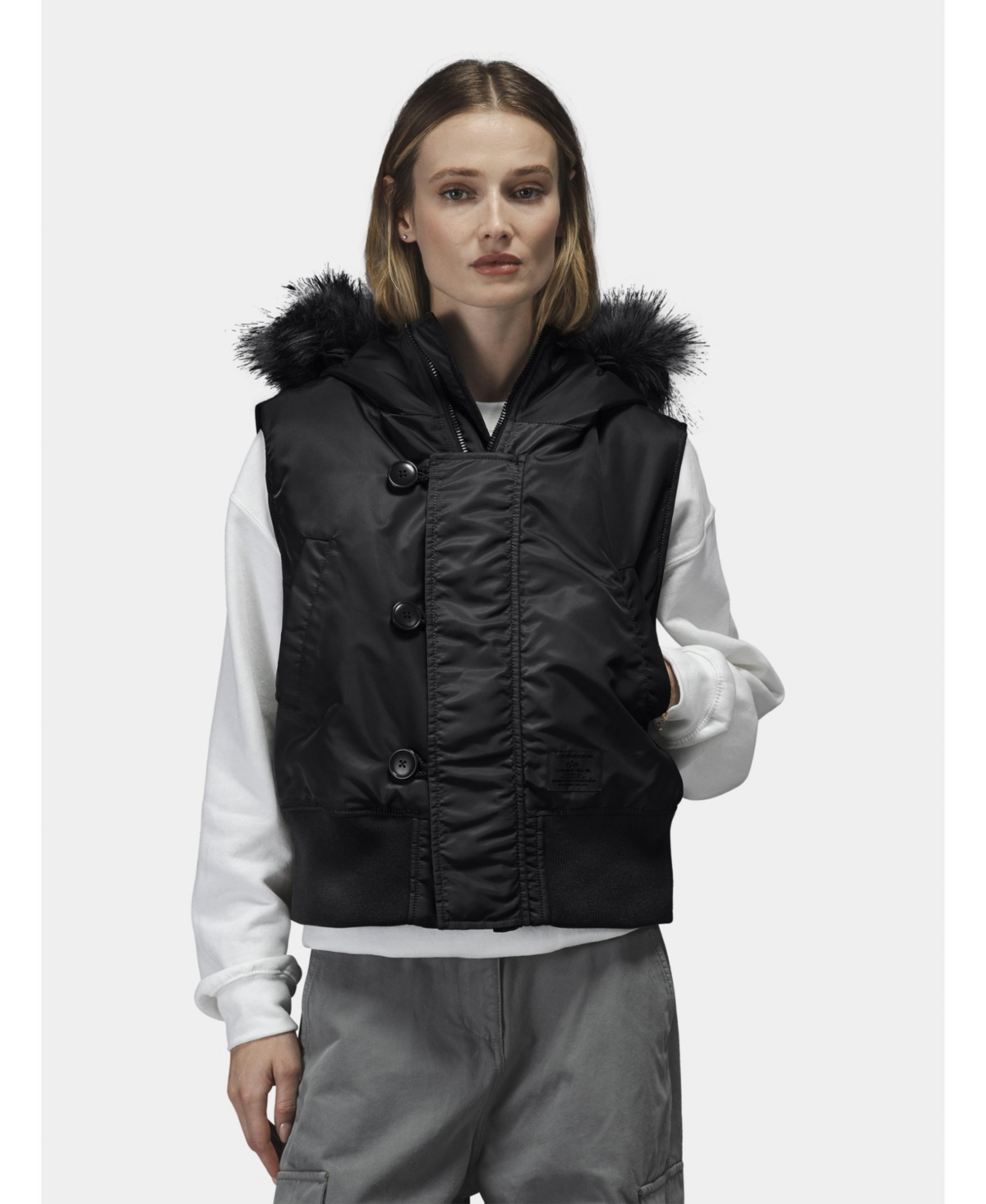 Click here for Alpha Industries Womens N-2B Vest W - Black prices