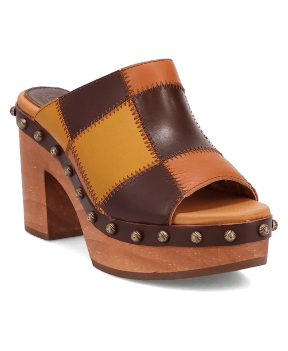 Click here for Dingo Womens Mosaic Wooden Sandal - Multi prices