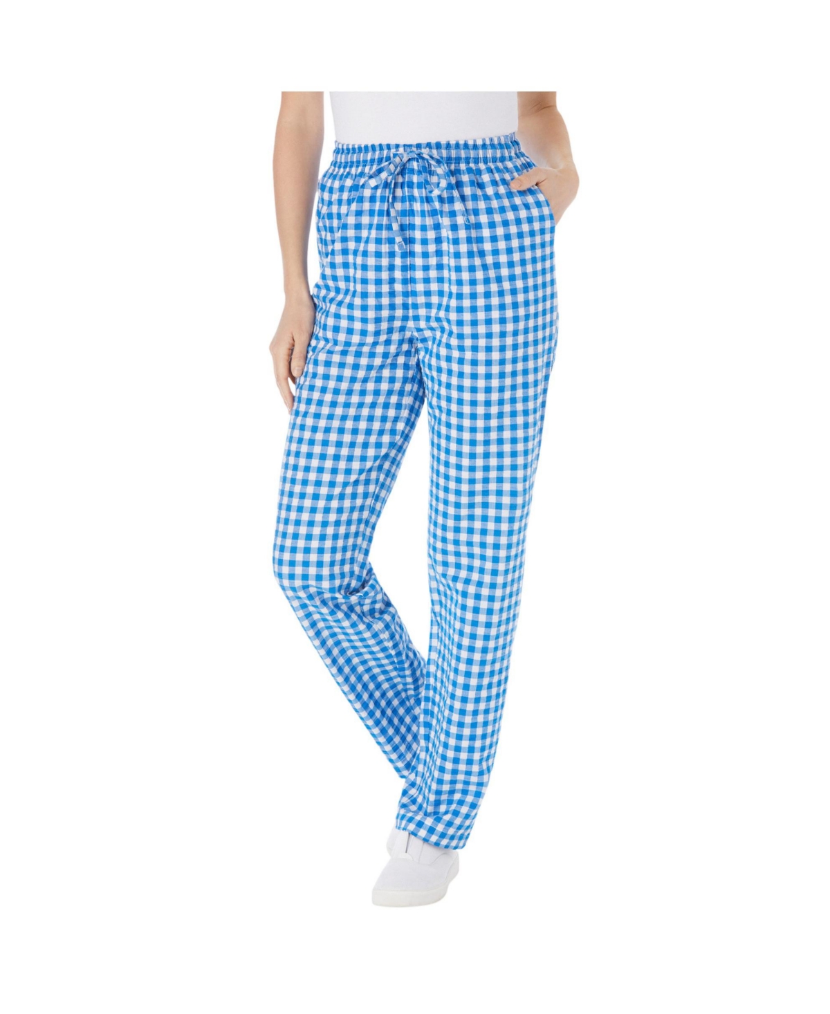 Click here for Woman Within Womens Within Tall Seersucker Pull-On... prices