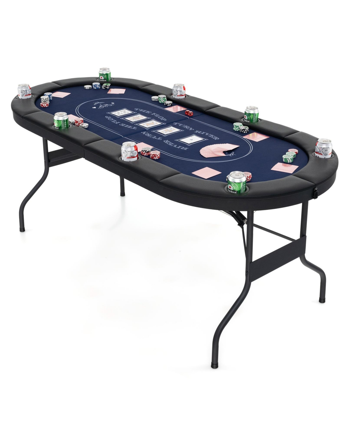 Click here for Sugift 72 Inch Foldable Poker Table For 8 Players... prices