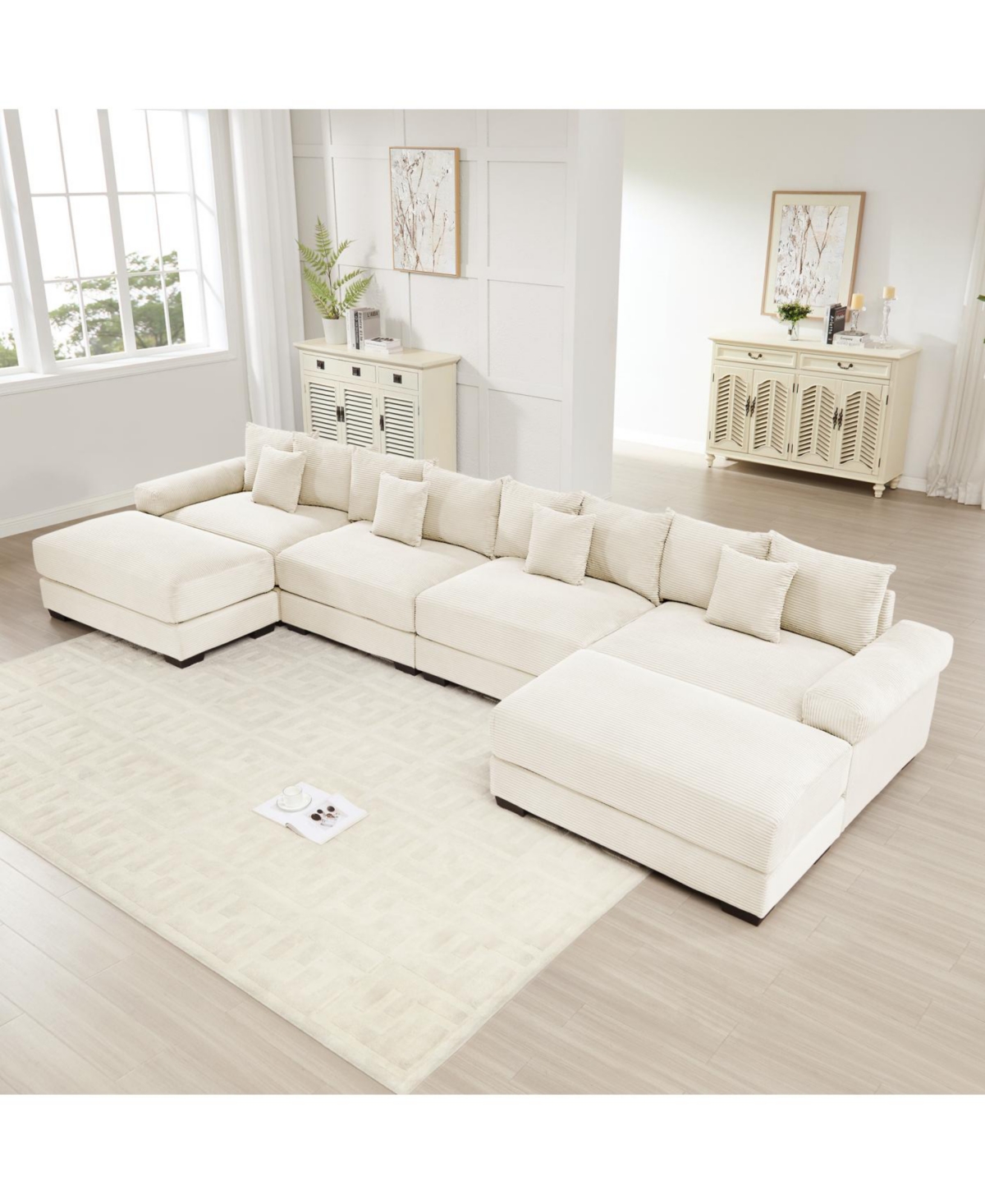 Click here for Streamdale Furniture Oversized Cloud Modular U-Sha... prices