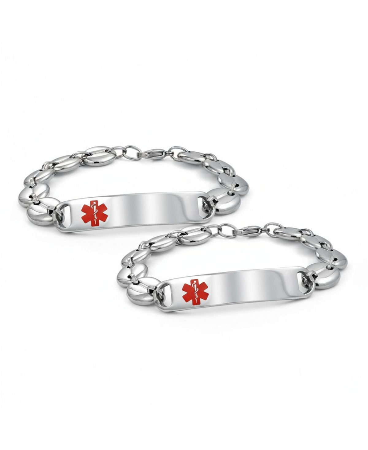 Click here for Bling Jewelry Set of 2 Medical Id Tag Bracelet Mar... prices