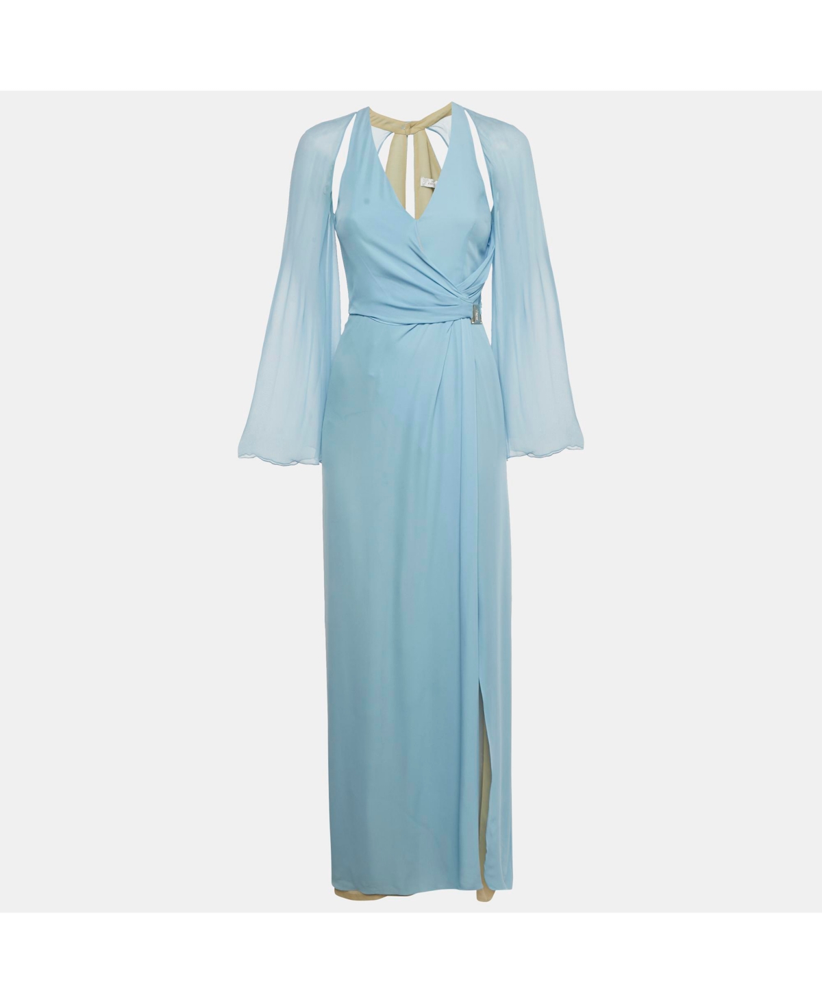 Click here for Pre-Owned Versace Womens Collection Blue Silk Drap... prices