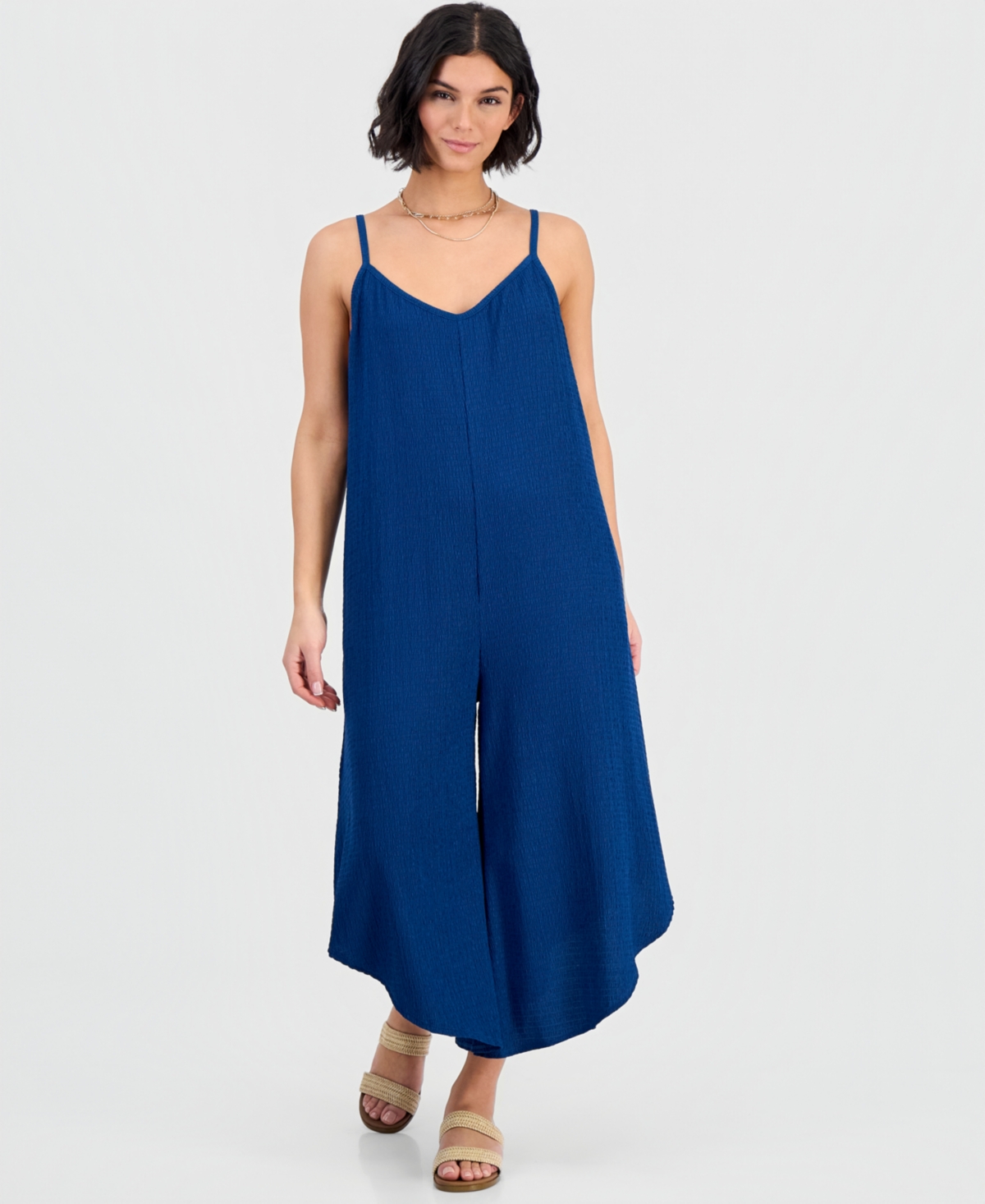 Click here for J Valdi Womens Flowy Printed Jumper Swimsuit - Tea... prices