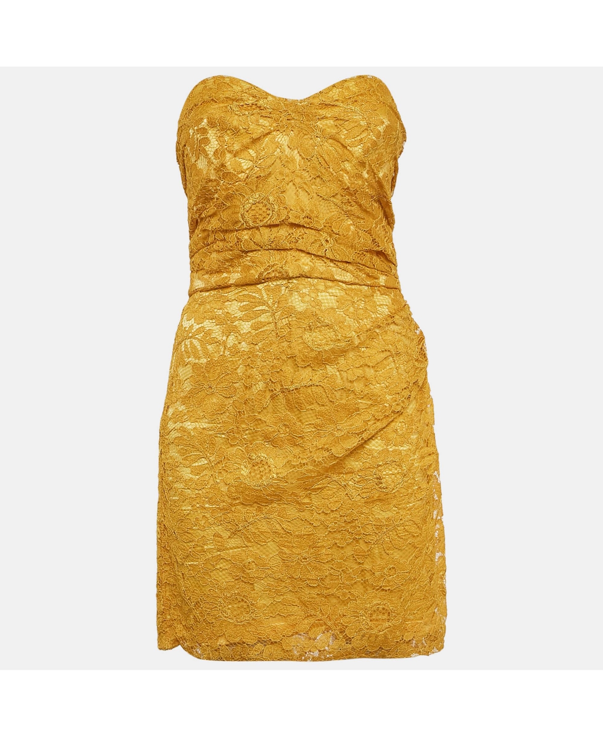 Click here for Pre-Owned Dolce & Gabbana Womens Yellow Lace Drape... prices