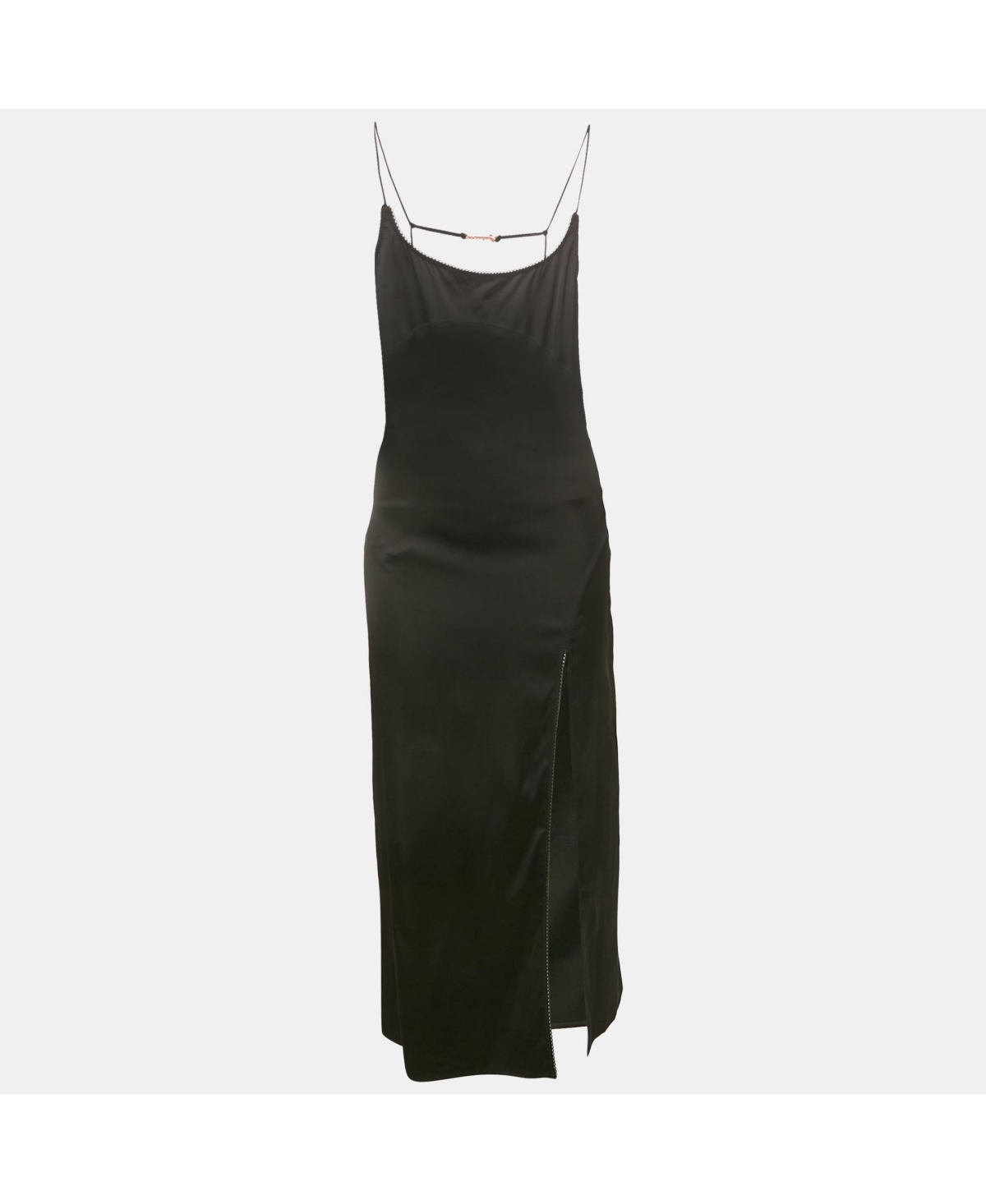 Click here for Pre-Owned Jacquemus Womens Black Satin Sleeveless... prices