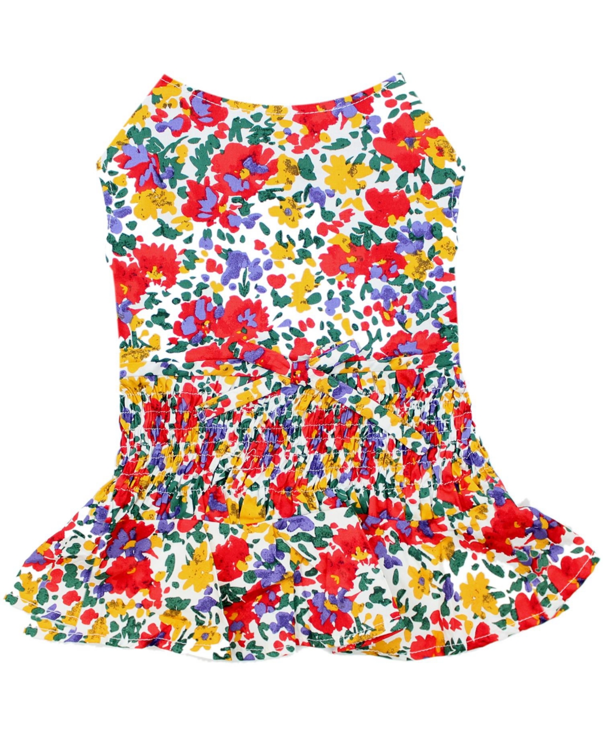 Click here for Parisian Pet Ruched Waist Floral Artsy Dress prices