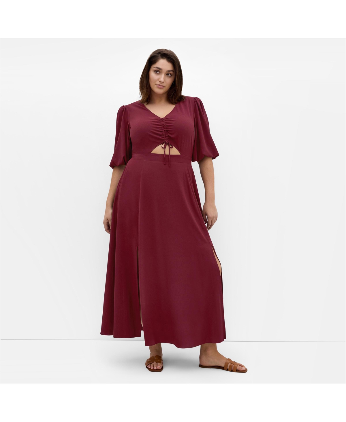 Click here for City Chic Plus Size Jolene Maxi Dress - Burgundy prices