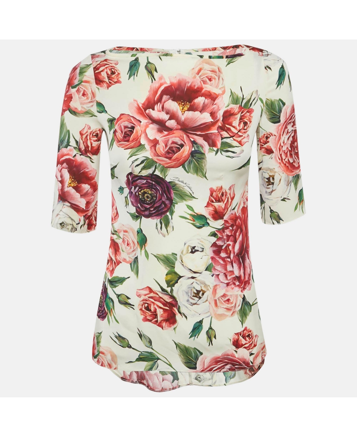 Click here for Pre-Owned Dolce & Gabbana Womens White Floral Prin... prices