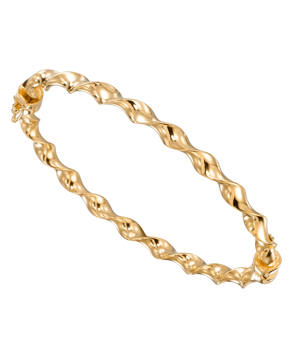 Click here for Macys High Polished Twisted Bangle in 18k Yellow G... prices
