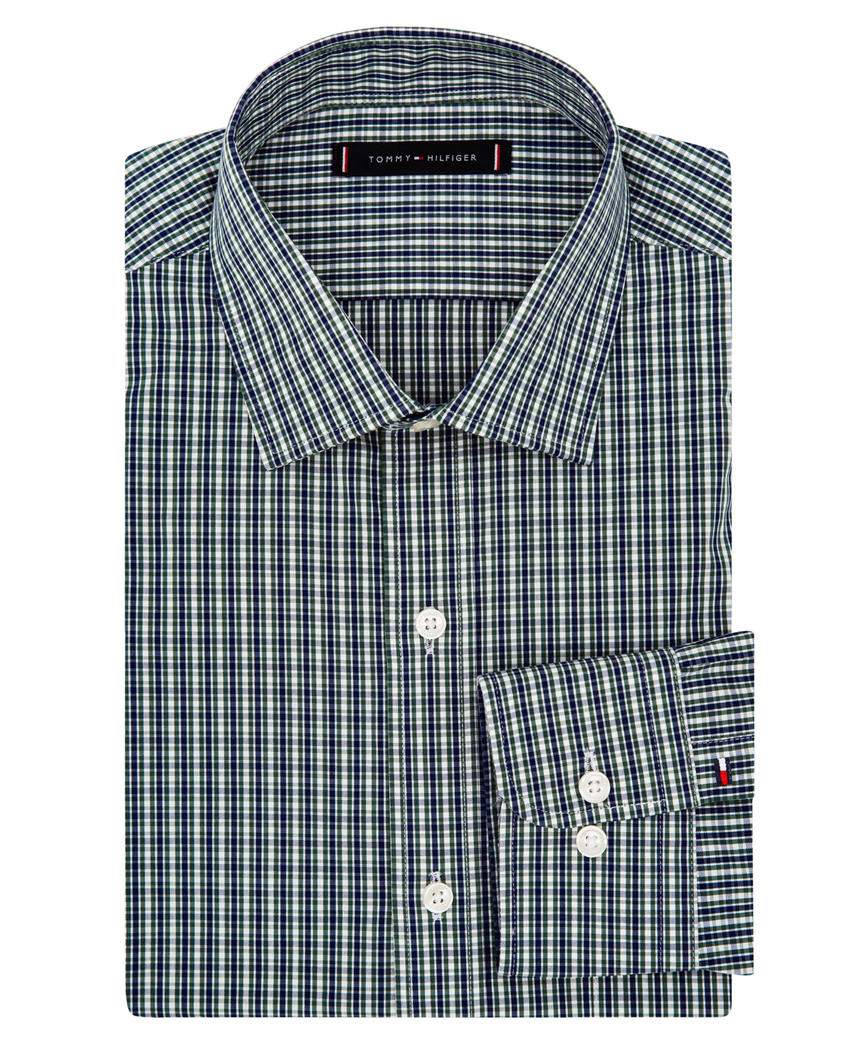 Click here for Tommy Hilfiger Mens Regular Fit Dress Shirt - Gree... prices